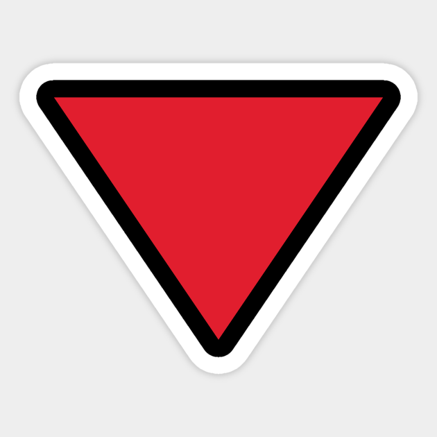 Inverted Red Triangle - Red Triangle - Sticker | TeePublic